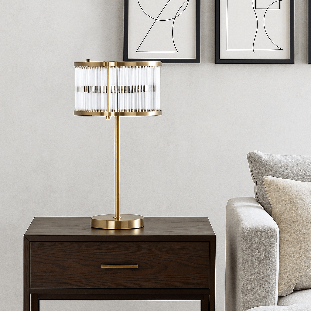 Elysian Table Lamp - Brushed Gold | Taskers Online Store, Liverpool & Manchester