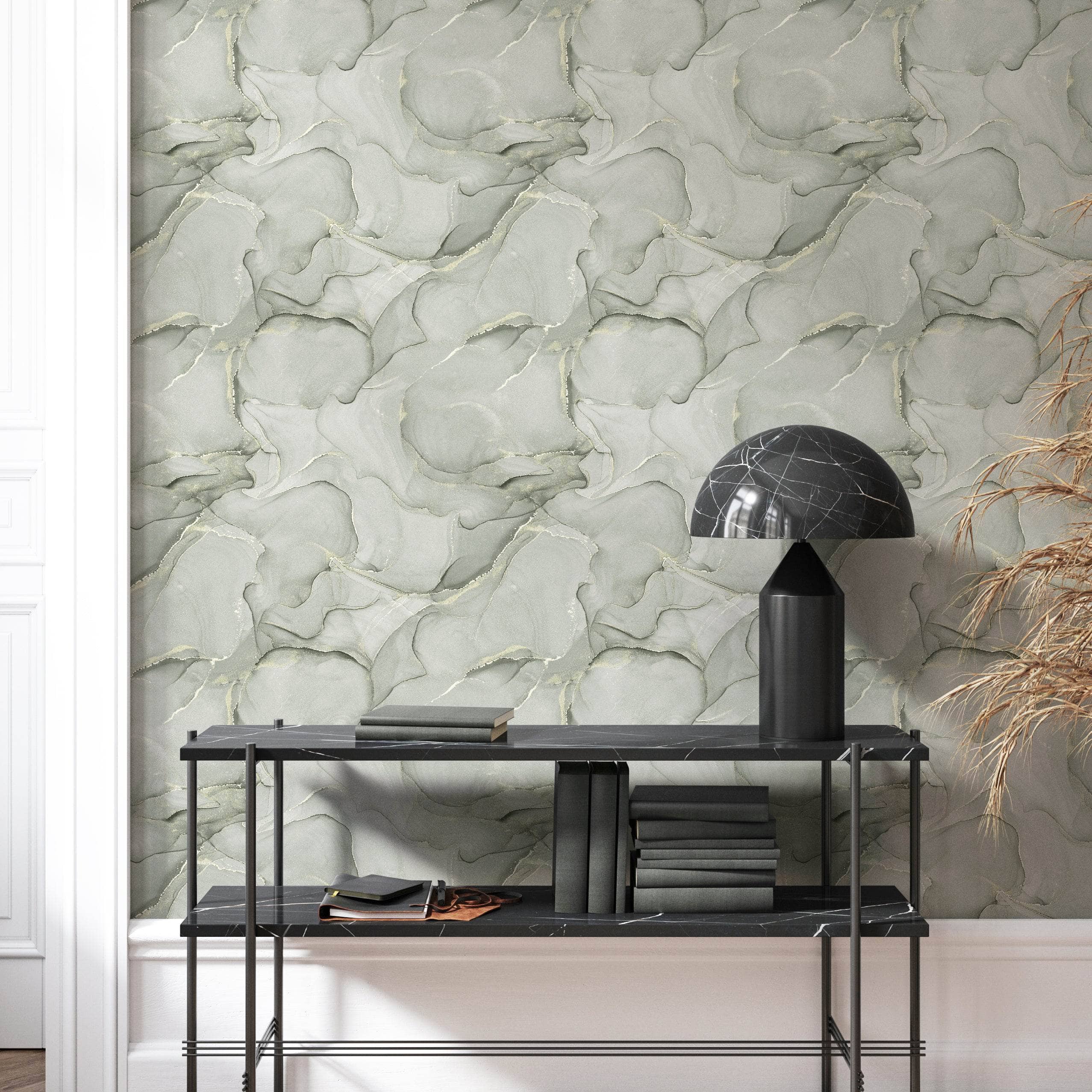 Muriva Elysian Marble Green & Gold Wallpaper - 212513 | Taskers Online Store, Liverpool & Manchester