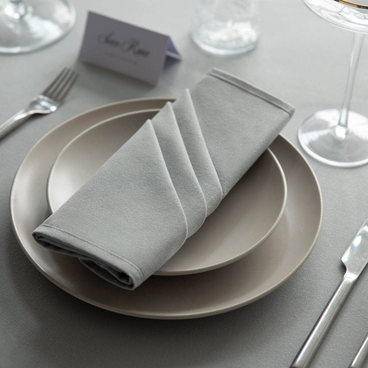 Belledorm Hotel Suite Grey Rectangular Table Linen - 132 x 178cm ...