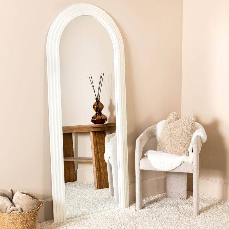 Ridged Arch Mirror - Cream | Taskers Online Store, Liverpool & Manchester