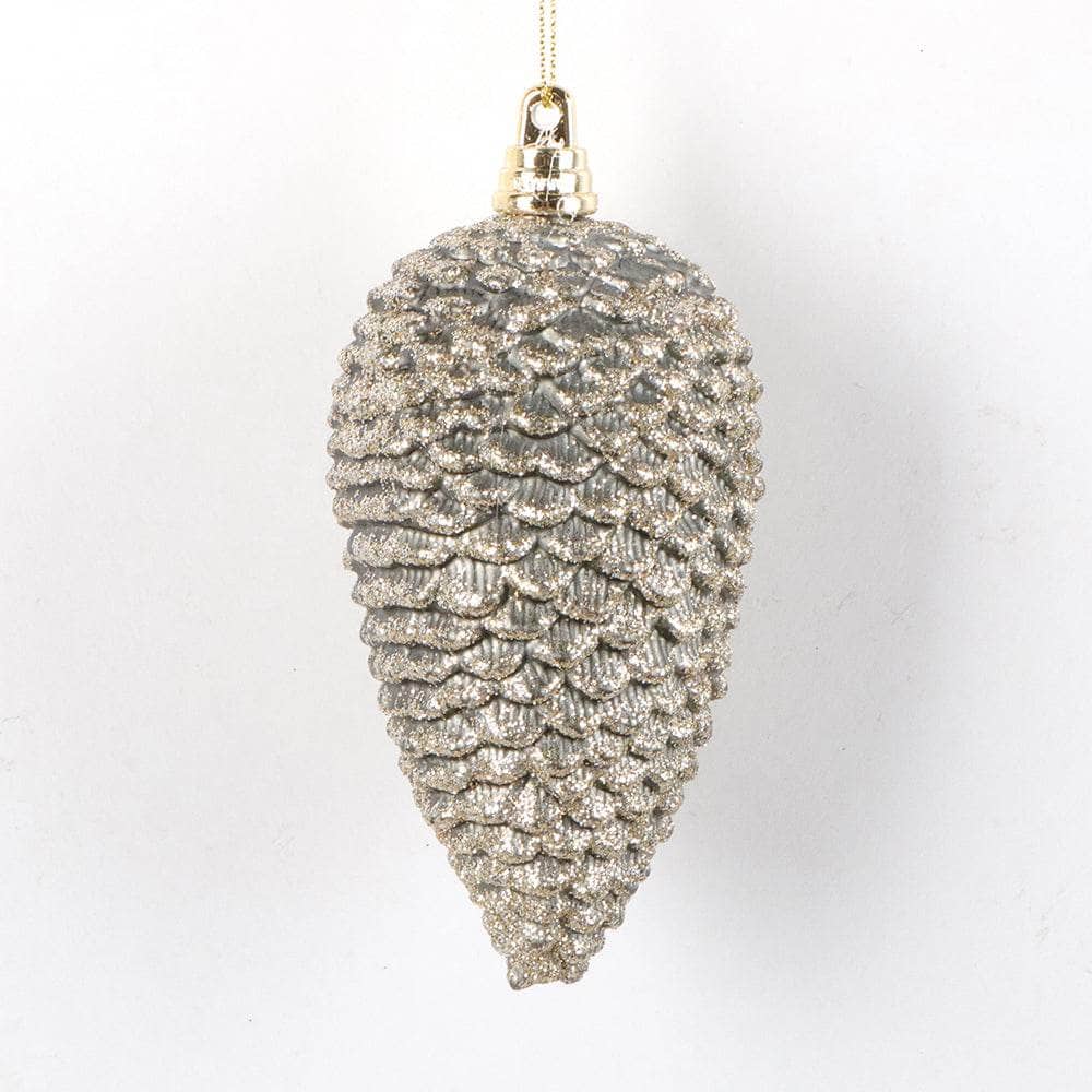 Matte Pewter Pinecone Christmas Decoration - 12cm | Taskers Online ...