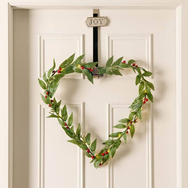 Red Berries LED Wire Heart Wreath - 45cm | Taskers Online Store ...