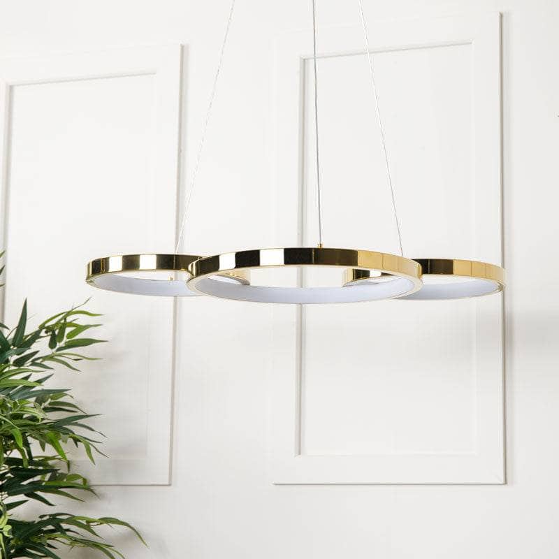 Hawaii LED Pendant 3 Ring Ceiling Light - Gold | Taskers Online Store ...