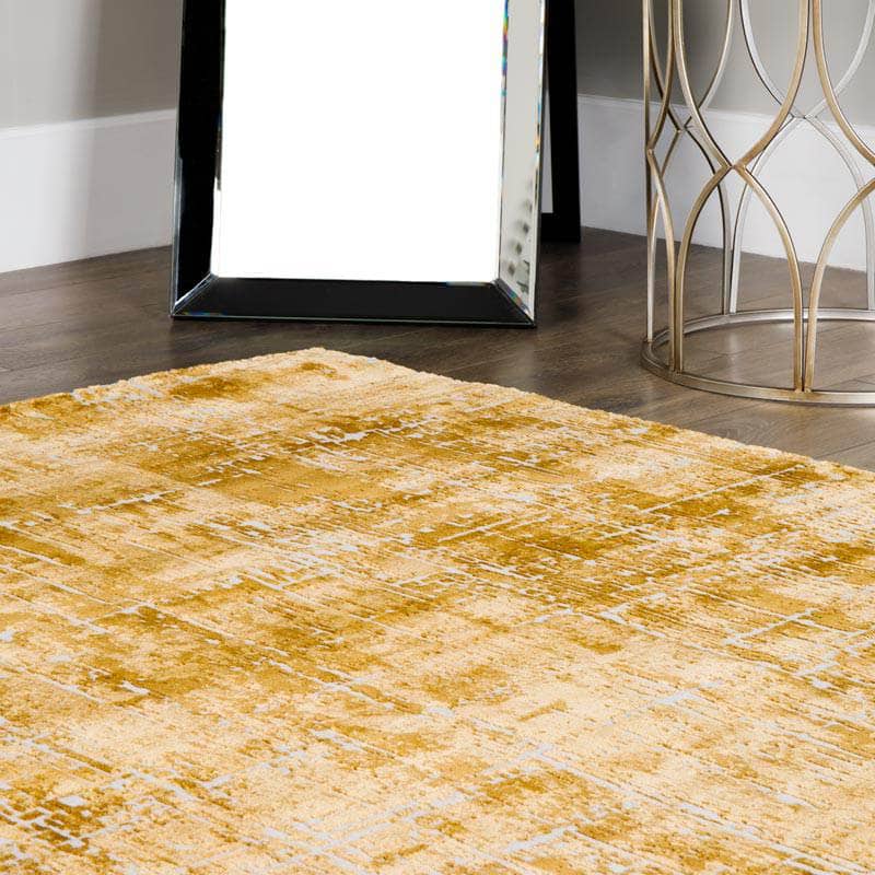Kuza Gold Abstract Rug - Multiple Sizes | Taskers Online Store ...