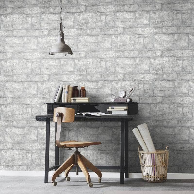 Erismann Fashion For Walls Light Grey Stone Wallpaper - 10222-31 | Taskers Online Store ...