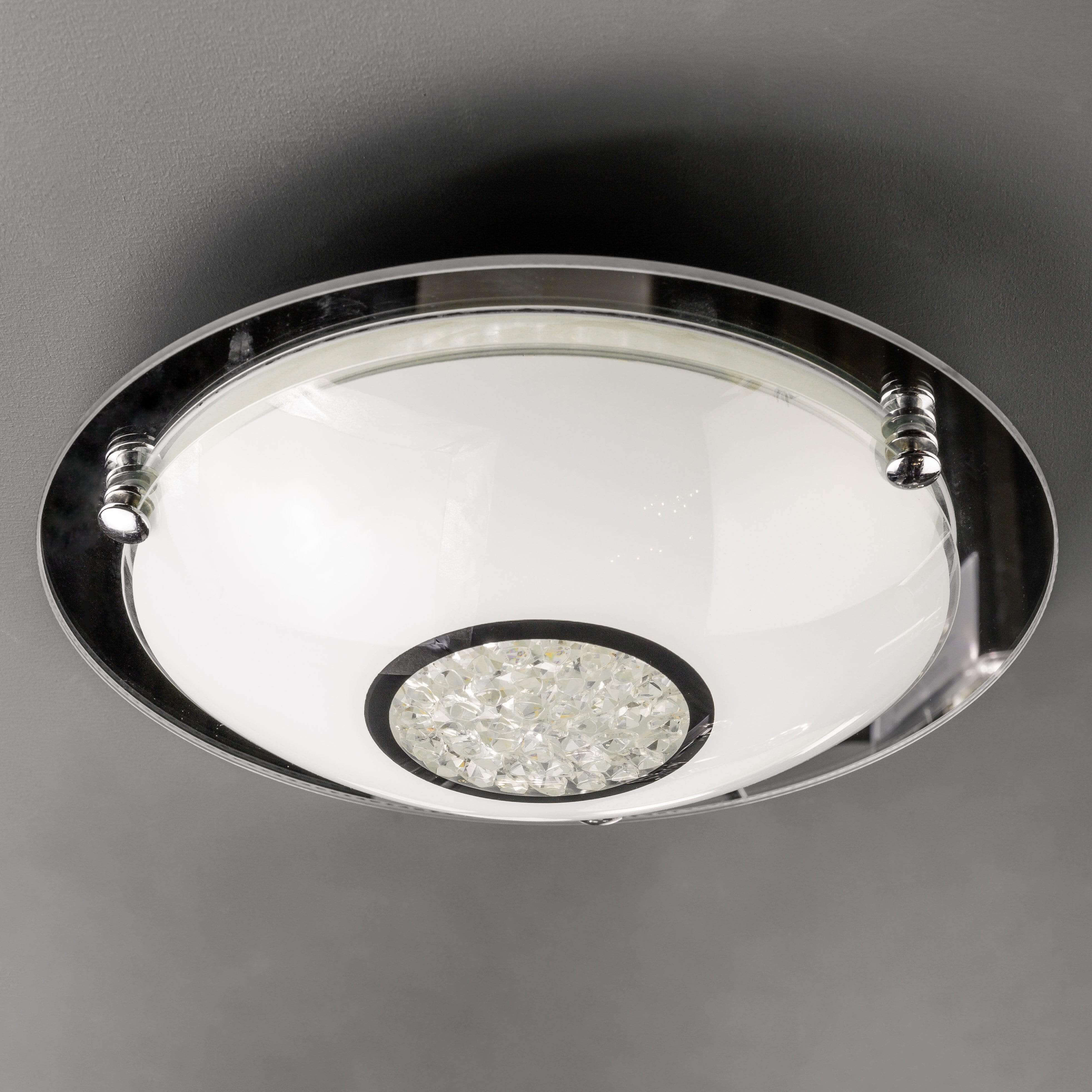 24 Chrome Crystal LED Flush Ceiling Light | Taskers Online Store ...